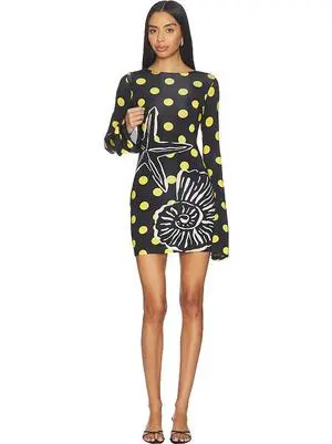 CALA DE LA CRUZ Maisha Dress - Calicobw Black & White