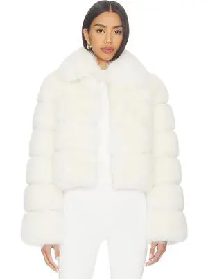 Generation Love Madison Faux Fur Jacket - White