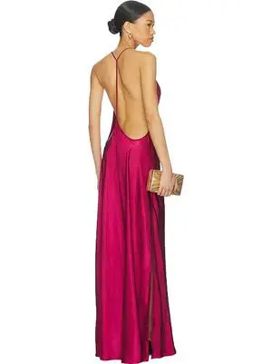 Anna October Justina Maxi Dress - Berry