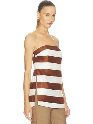 Cult Gaia Rhett Top - Large Saddle Stripe