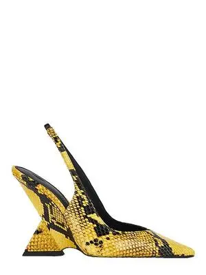 Attico Cheope 105mm Slingback Heel - Yellow & Black