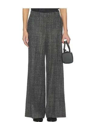 Theory Mid-rise Tweed Trousers - Charcoal Multi