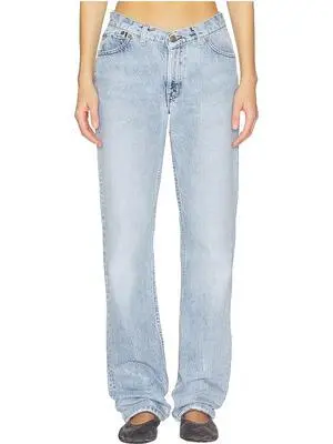 ALIGRACE V Waist Skinny Jeans - Blue
