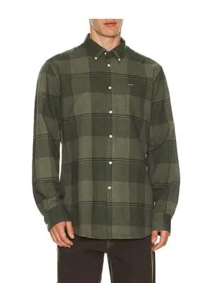 Barbour Heaney Checked Tailored Shirt In . Also - Olive