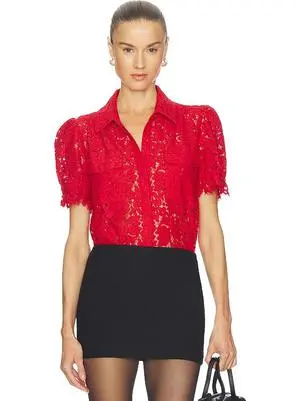Generation Love Mina Lace Top - Red