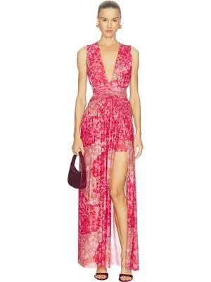 Misa Imani Maxi Dress - Red