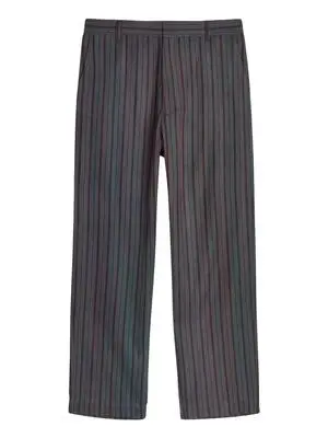 THE ELDER STATESMAN Slacker Striped Trousers - Grey