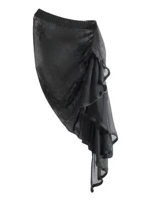 AISLING CAMPS Draped Asymmetric Skirt - Black
