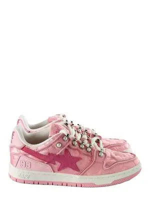 A BATHING APE Star Embellished Sneakers - Pink