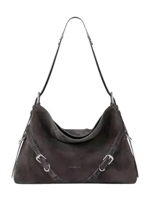 Givenchy Medium Voyou Buckle Shoulder Bag - Grey