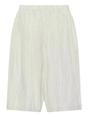 THE ROW Zinnia Pinstriped Shorts - Green