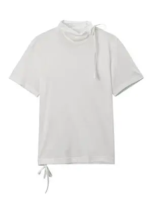 Yohji Yamamoto Tie-neck T-shirt - White