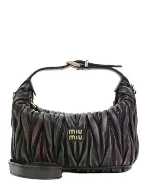 Miu Miu Matelassé Leather Mini Bag - Brown