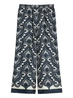 Max Mara Ottico Silk Pants - Navy