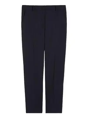 Max Mara Canon Wool Pants - Navy