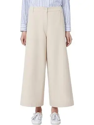 Max Mara Ariete Wide Leg Ankle Pants - Sand