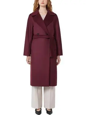 Max Mara Wkdresina Long Robe Coat - Bordeaux