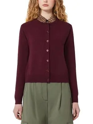 Max Mara Nebbia Cardigan Sweater - Bordeaux