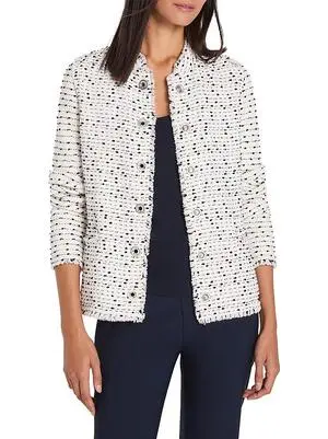 NIC+ZOE Nic+Zoe Textured Weave Jacket Cream Multi