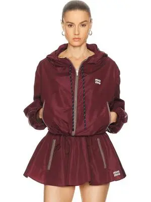 Miu Miu Cropped Track Jacket - Amaranto