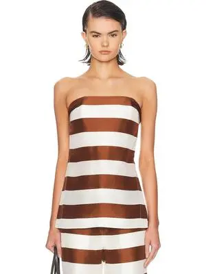 Cult Gaia Rhett Top - Large Saddle Stripe