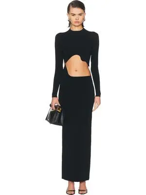 Christopher Esber Maparadita Lattice Separation Dress - Black