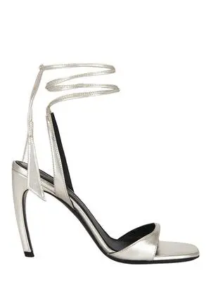 Attico Ora 95mm Metallic Sandals - Silver