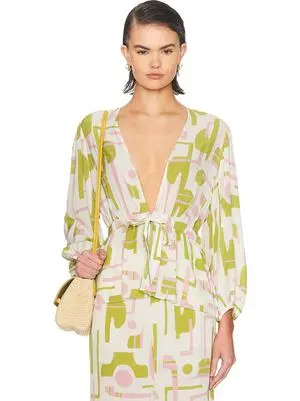ADRIANA DEGREAS Tie Front Top - Unique