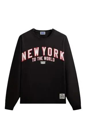 Kith X New York Rangers New York Vintage Long Sleeve Quinn Tee Shirt - Black