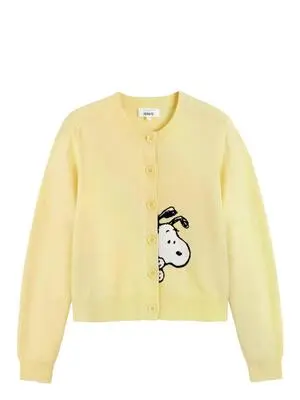 Chinti & Parker X Peanuts Snoopy Peekabow Cardigan - Yellow