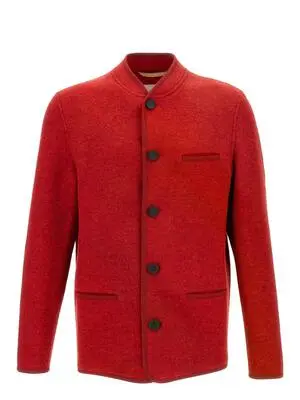 ALPE PIANO Cashmere-blend Cardigan - Red