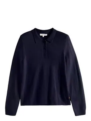 Chinti & Parker Long-sleeved Polo Knitwear - Blue