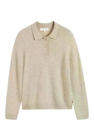 Chinti & Parker Long-sleeved Polo Sweater - Neutrals