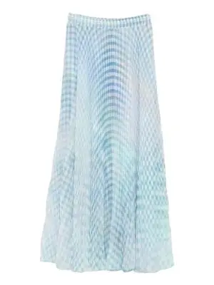 Ermanno Scervino Pleated Midi Skirt - Blue
