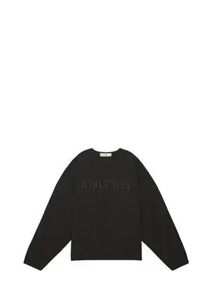 Adidas Fear Of God Athletics Suede Fleece Crewneck Sweatshirt - Black
