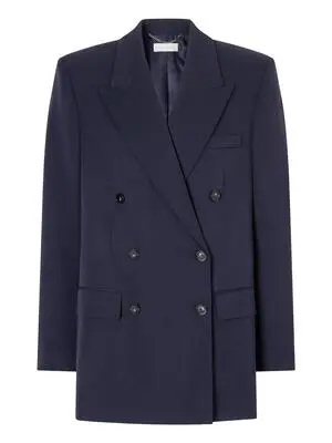 Stella McCartney Double-breasted Wool-twill Blazer - Blue