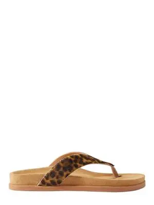 ANCIENT GREEK SANDALS Charys Leopard-print Calf Hair Sandals - Animal Print