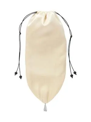 SOPHIE BUHAI Teardrop Embellished Satin Pouch - Ivory