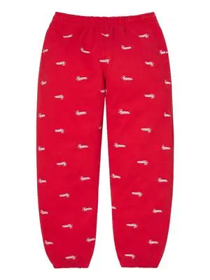 Supreme Repeat Script Sweatpant - Red