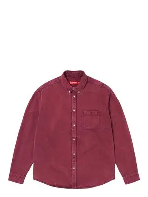 Supreme Appliqué Denim Shirt - Red