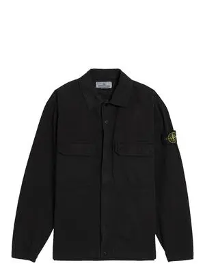 Stone Island Organic Cotton Ripstop Overshirt - Black