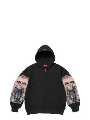 Supreme Michael Jackson Dangerous Zip Up Hooded Sweatshirt - Black