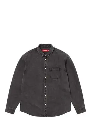 Supreme Appliqué Denim Shirt - Black