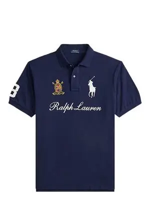 Polo Ralph Lauren Short-sleeve Mesh Polo With Pony And Crest - Blue
