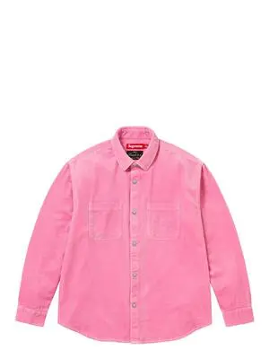 Supreme Wide Wale Corduroy Snap Shirt - Pink