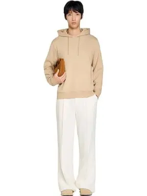 Sandro Classic-fit Logo Sweatshirt - Beige