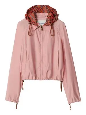 Burberry Cropped Hooded Newcott Jacket - Pink