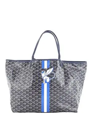 GOYARD Gm Saint Louis Tote Printed Coated Canvas - Blue