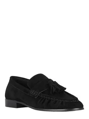 Jeffrey Campbell Suede Tassel Loafers - Black Suede