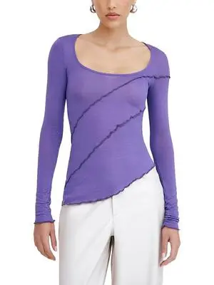 MARCELLA Melody Sheer Top - Violet